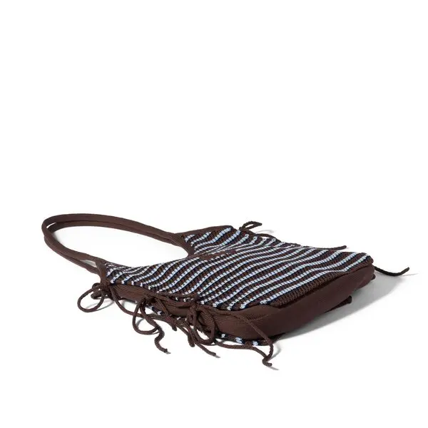 Miu Miu Ivy Crochet Bag - Cocoa Brown/celeste | Editorialist